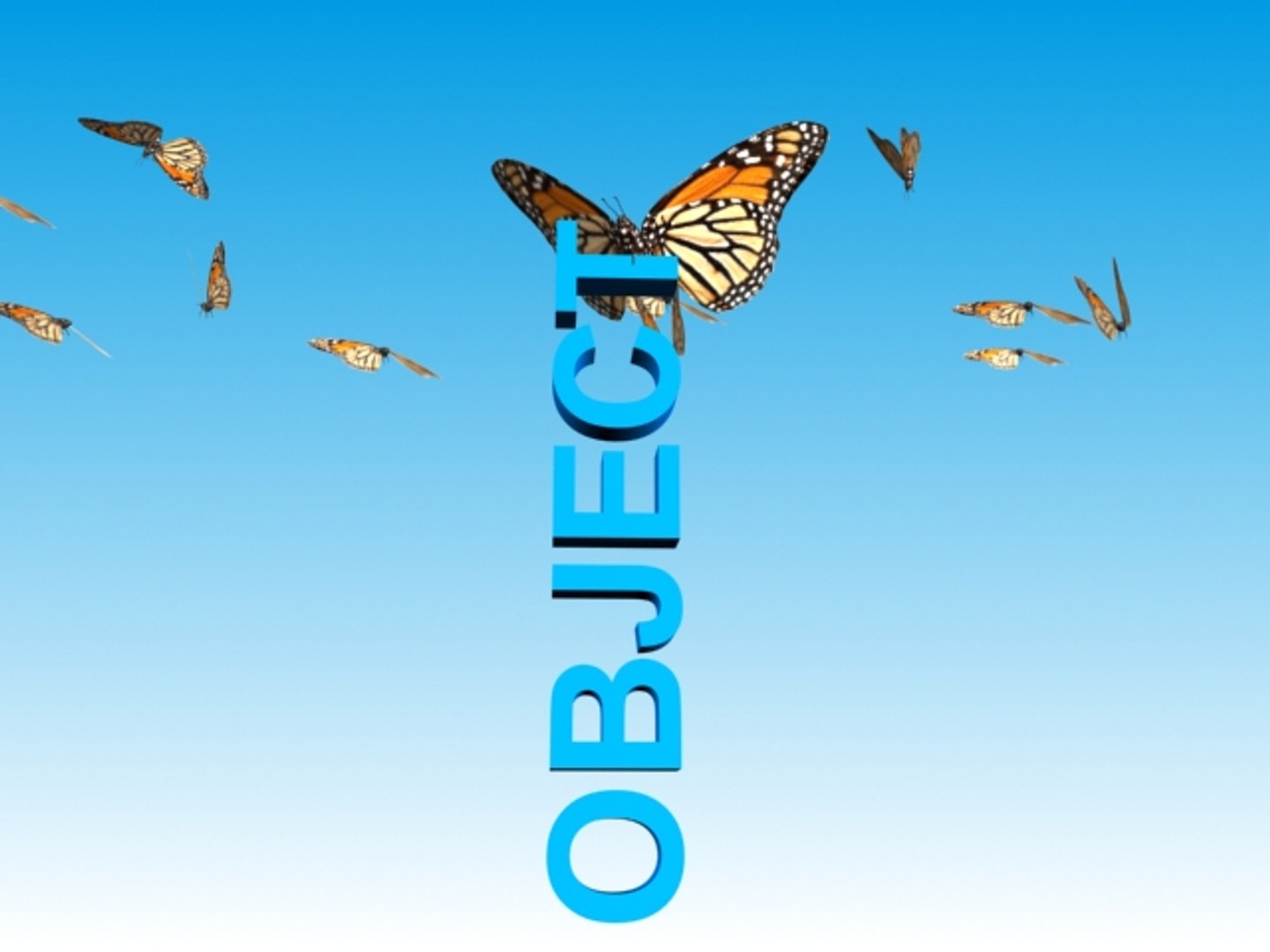 3d Butterflies Reveal Object