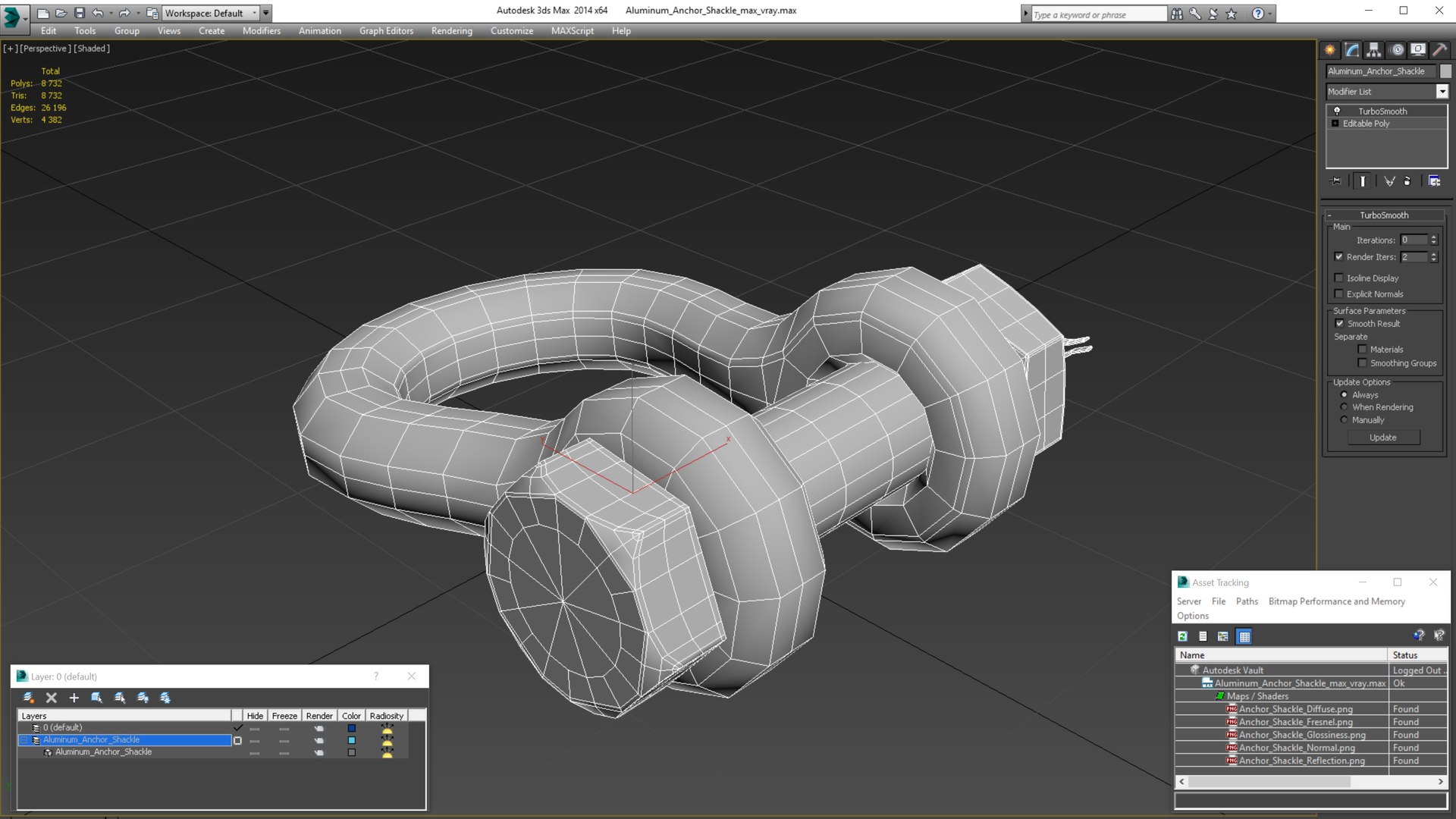 Aluminum Anchor Shackle 3D model - TurboSquid 2022343