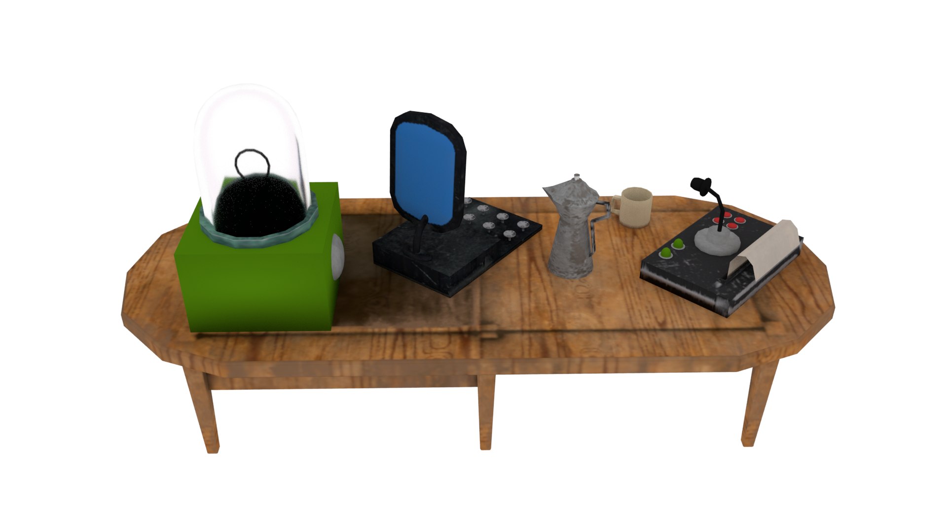 3D Cartoon Wood Table - TurboSquid 1942802