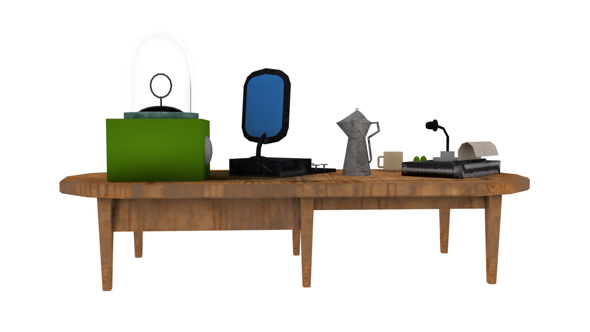 3D Cartoon Wood Table - TurboSquid 1942802