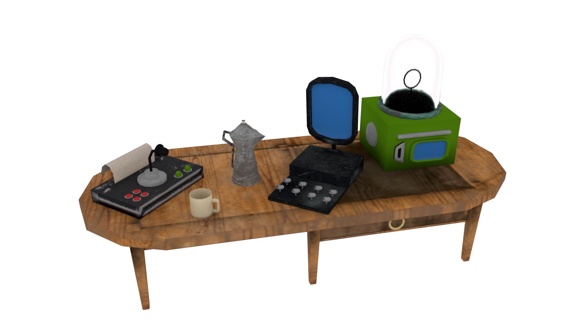 3D Cartoon Wood Table - TurboSquid 1942802