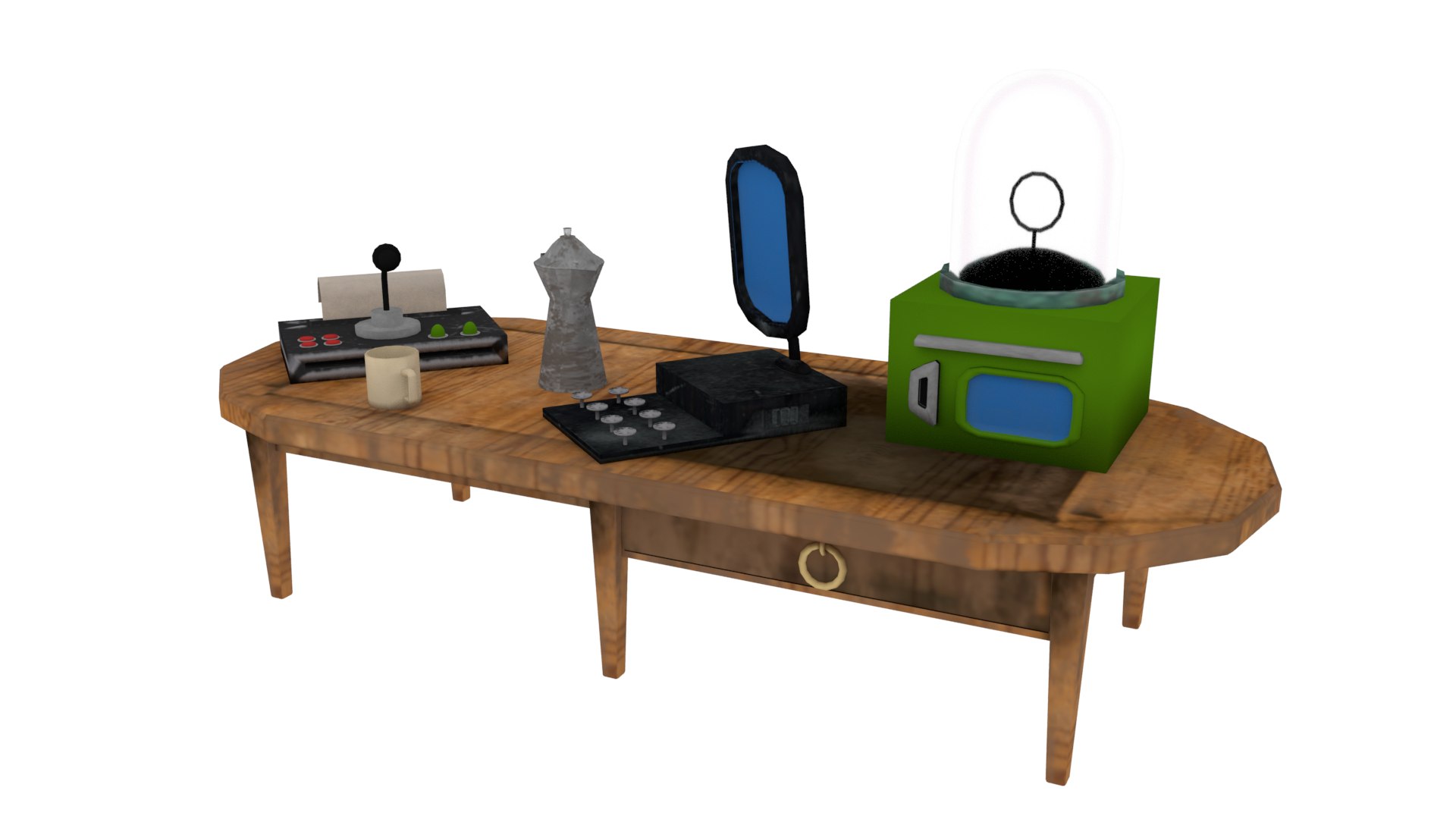 3D Cartoon Wood Table - TurboSquid 1942802