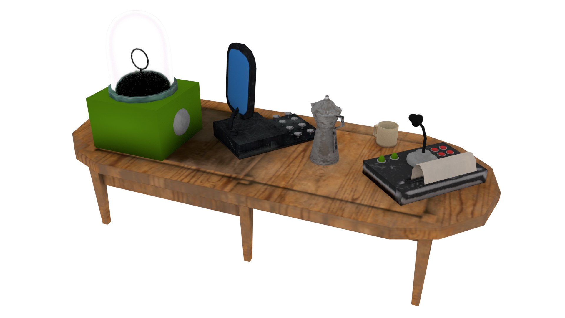 3D Cartoon Wood Table - TurboSquid 1942802