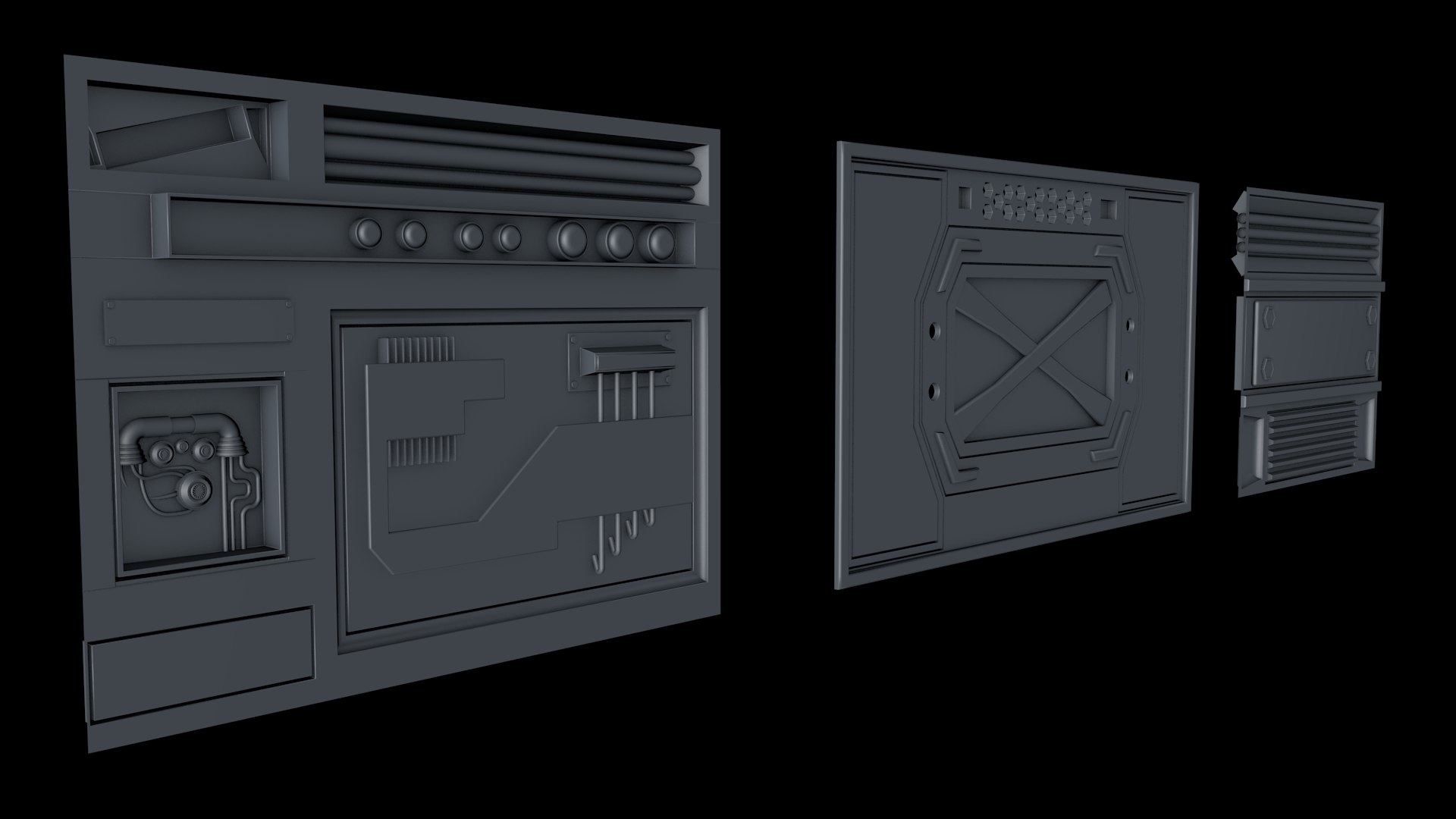 Sci Fi Panels 3D Model - TurboSquid 2198861