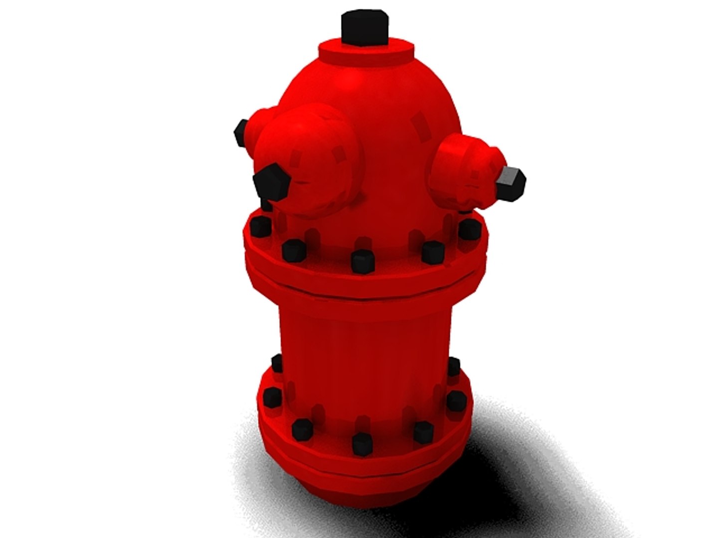 hydrant red 3d max