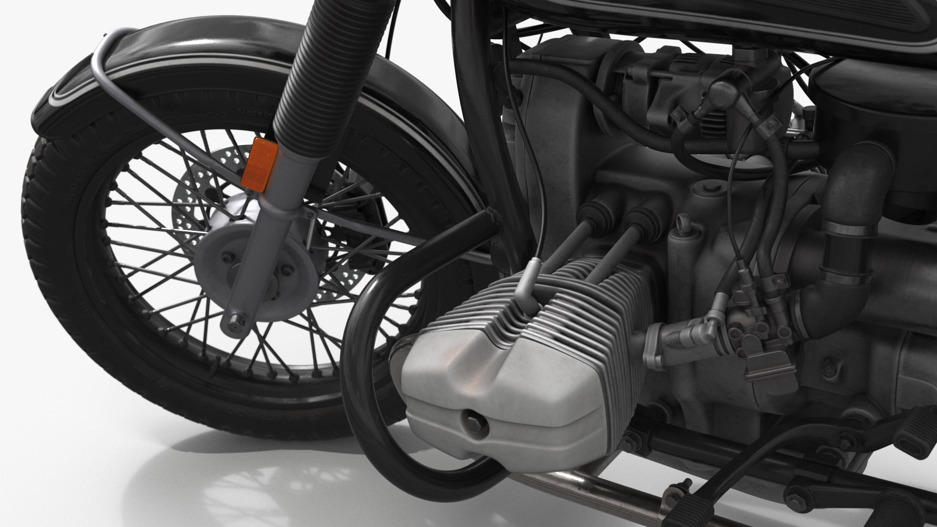 Motorcycle Ural M70 Black Rigged 3D Model - TurboSquid 2397548