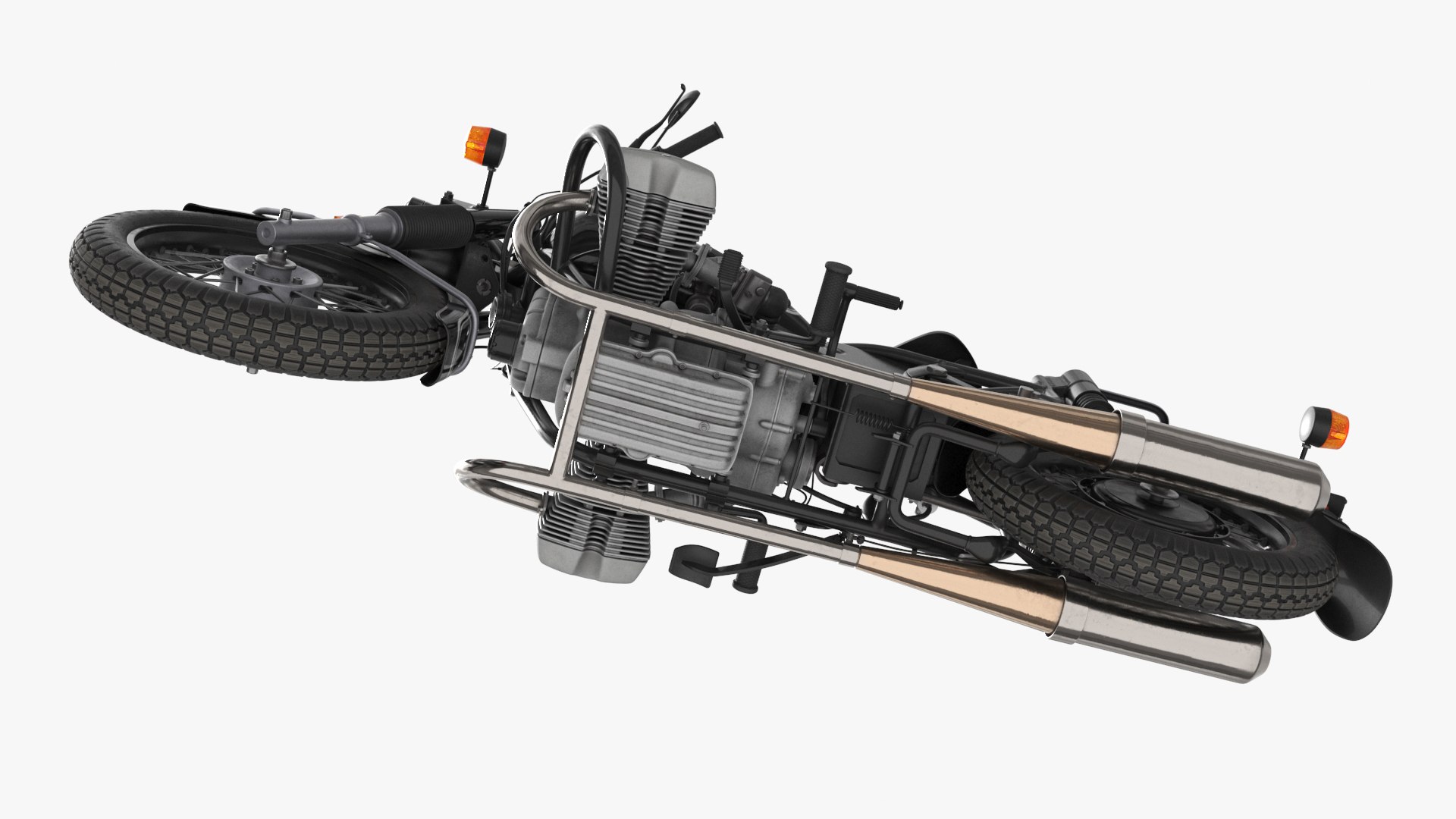 Motorcycle Ural M70 Black Rigged 3D Model - TurboSquid 2397548