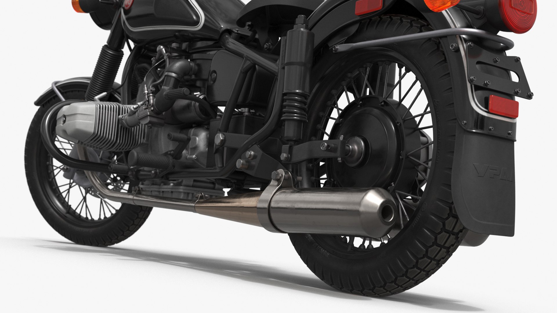 Motorcycle Ural M70 Black Rigged 3D Model - TurboSquid 2397548