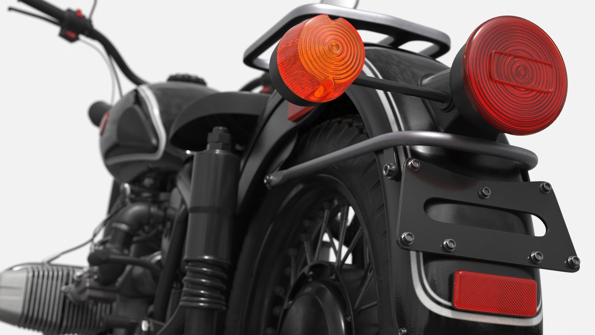 Motorcycle Ural M70 Black Rigged 3D Model - TurboSquid 2397548