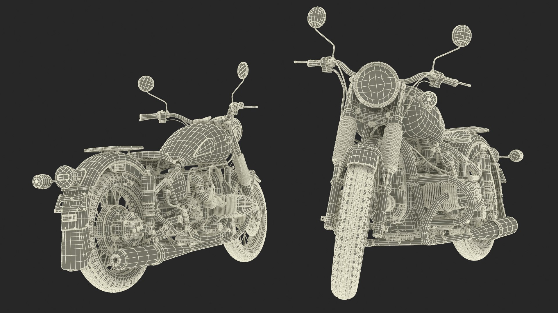 Motorcycle Ural M70 Black Rigged 3D Model - TurboSquid 2397548