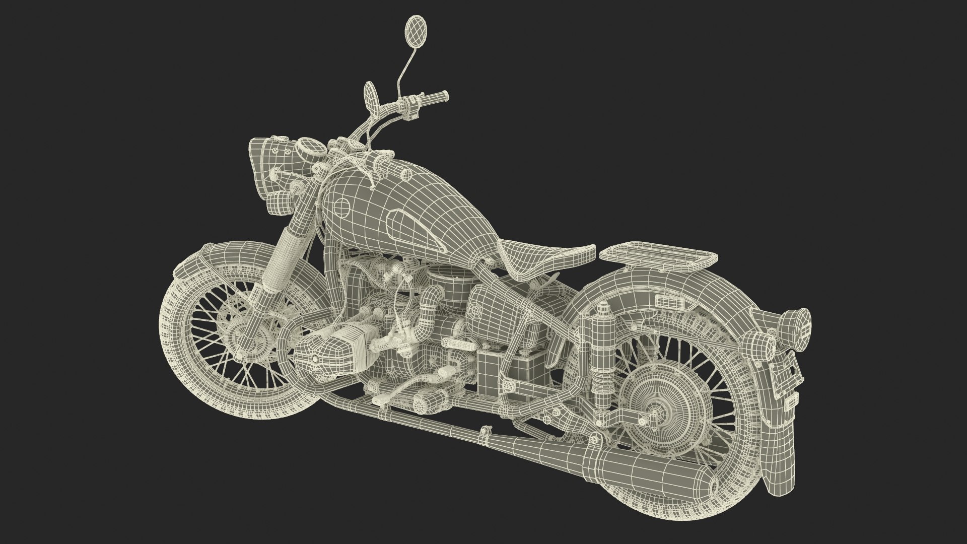 Motorcycle Ural M70 Black Rigged 3D Model - TurboSquid 2397548