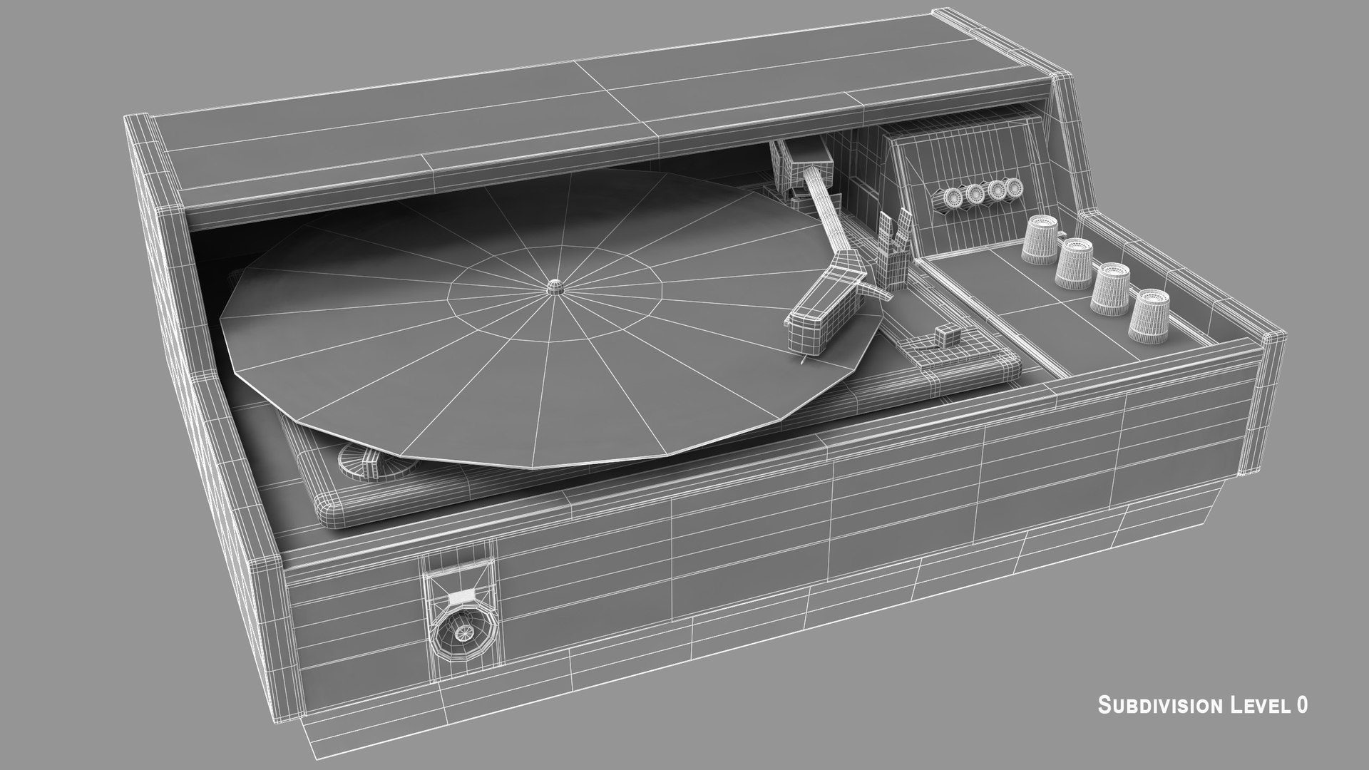 Retro Turntable 3D Model - TurboSquid 1917235