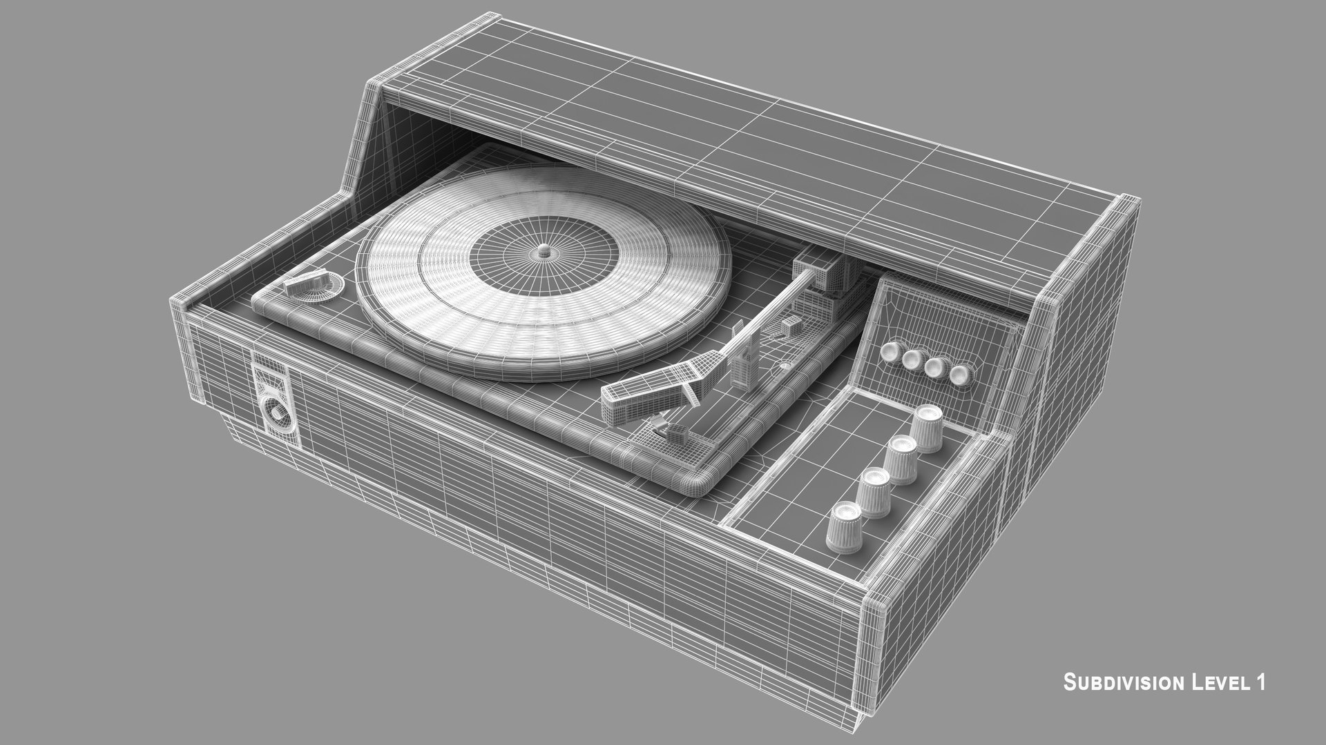 Retro Turntable 3D Model - TurboSquid 1917235