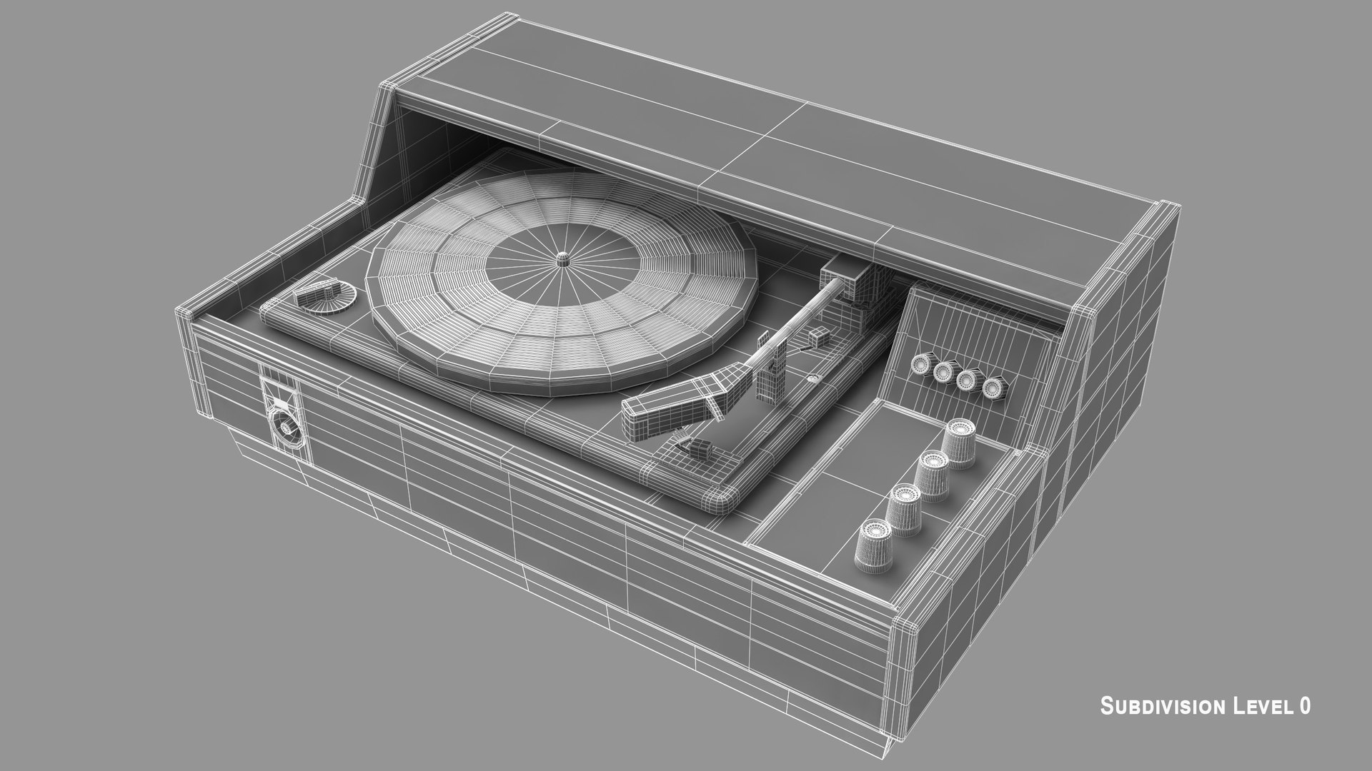 Retro Turntable 3D Model - TurboSquid 1917235
