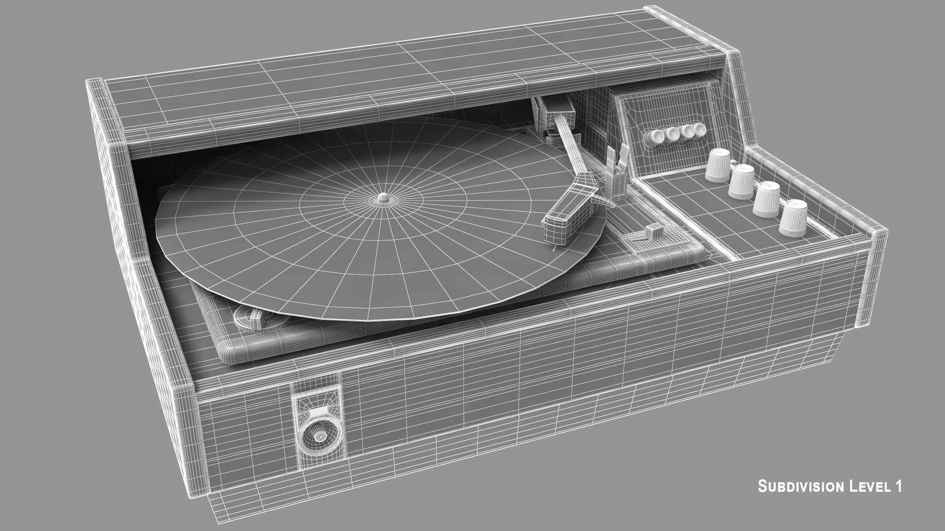 Retro Turntable 3D Model - TurboSquid 1917235