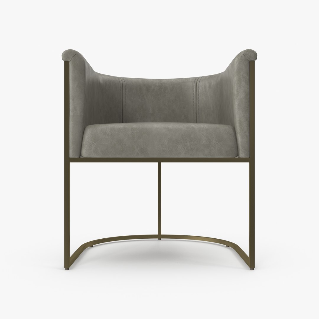 RH WEXLER BARRELBACK LEATHER DINING ARMCHAIR 3D Model - TurboSquid 2099280