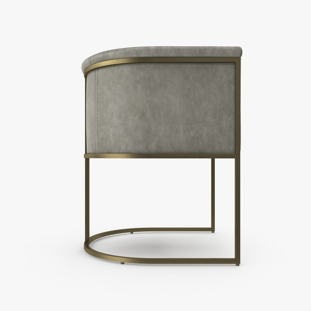 RH WEXLER BARRELBACK LEATHER DINING ARMCHAIR 3D Model - TurboSquid 2099280