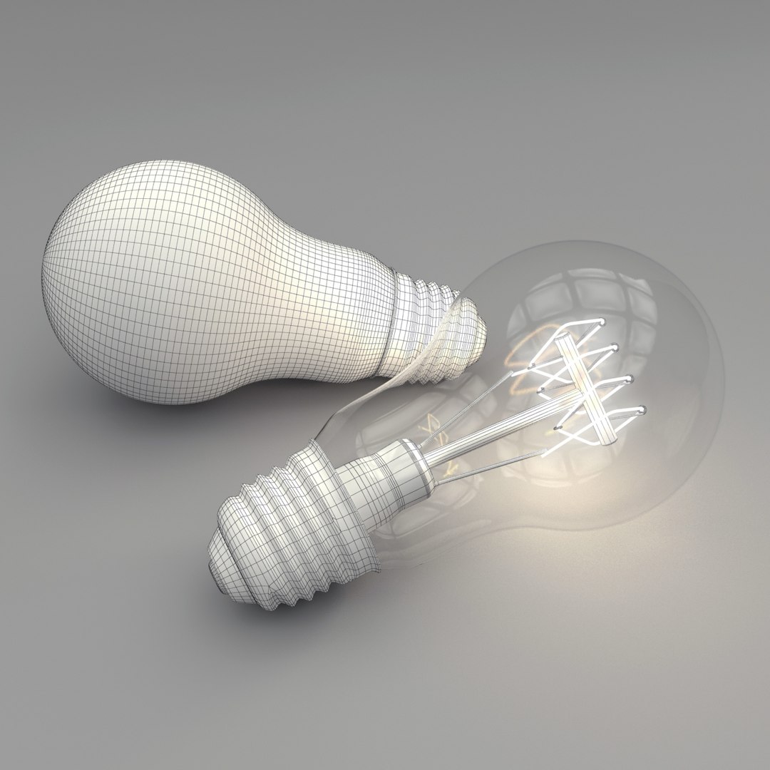 3d edison light bulb