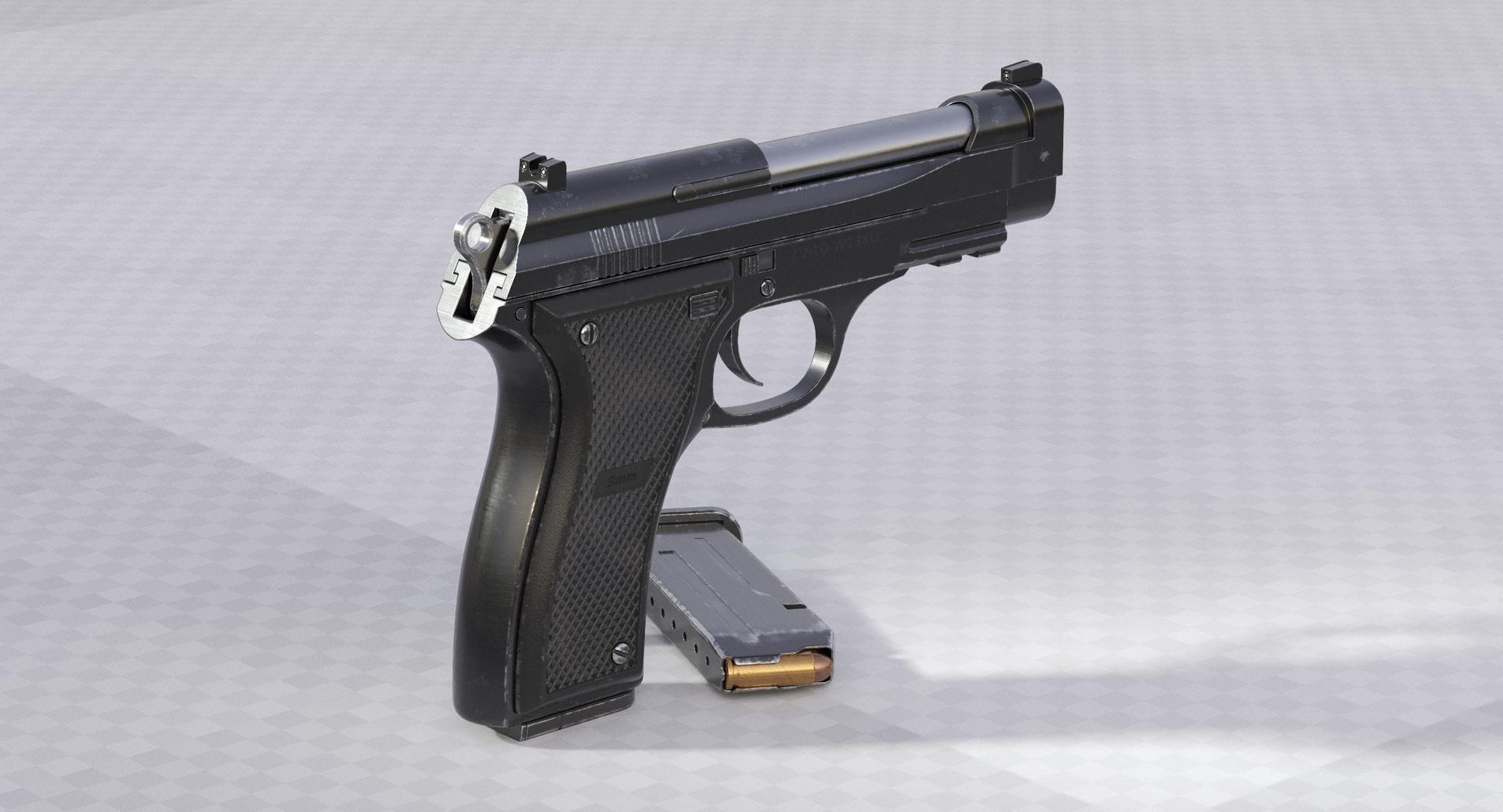 3D 9mm Pistol Model - TurboSquid 1382677