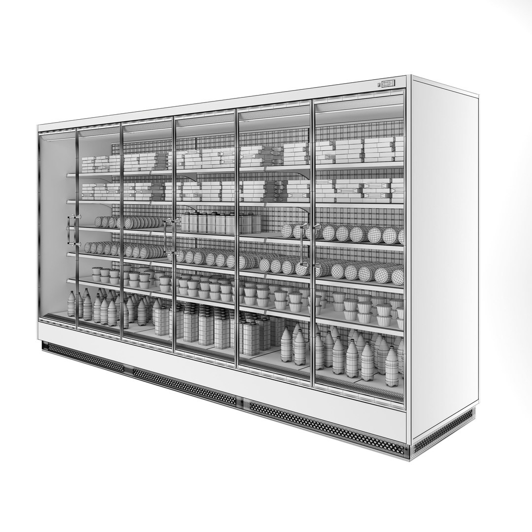 Vertical Refrigerated Display Case 3D model - TurboSquid 2047742