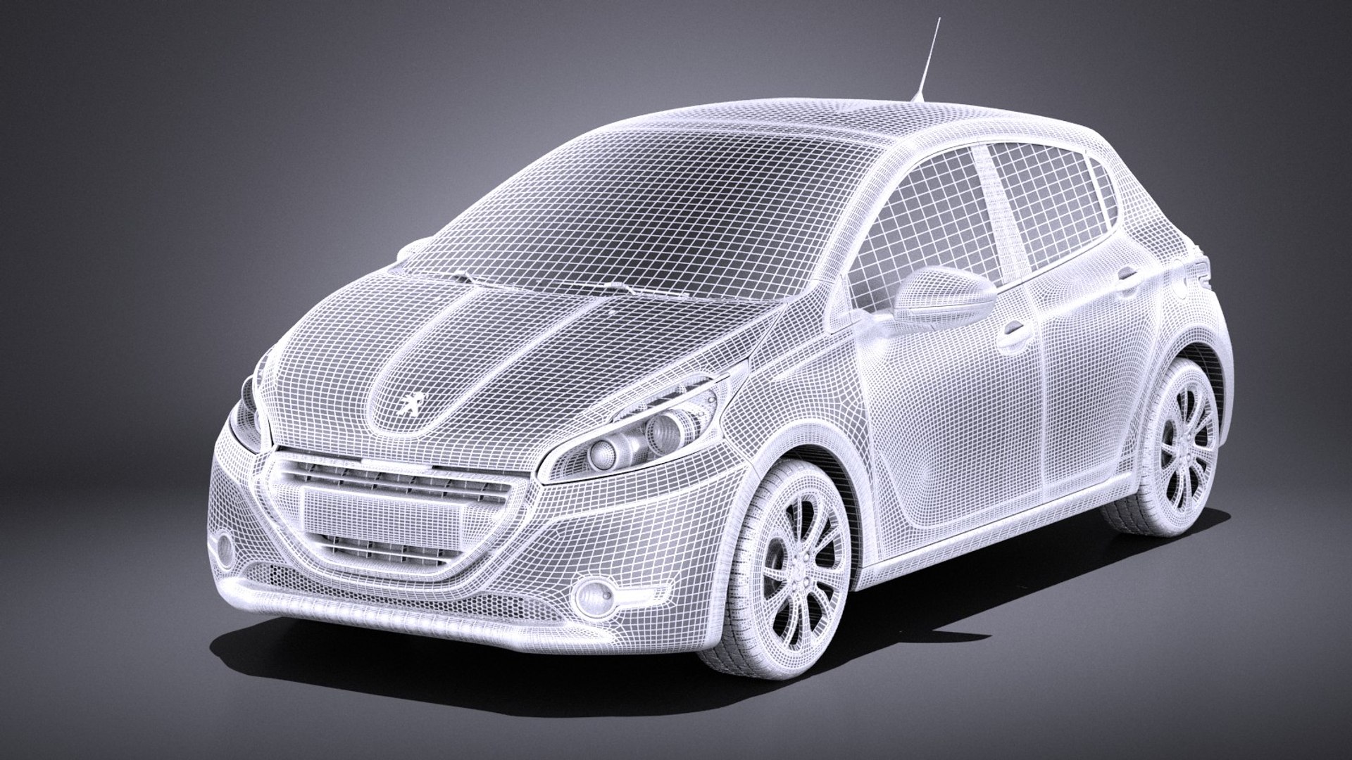 3D Model Peugeot 208 2014 - TurboSquid 1211311