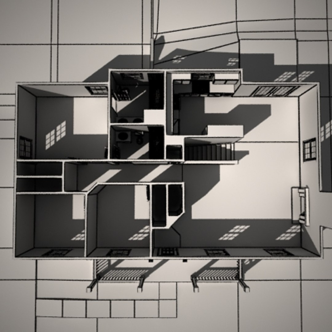 interior house 3d max