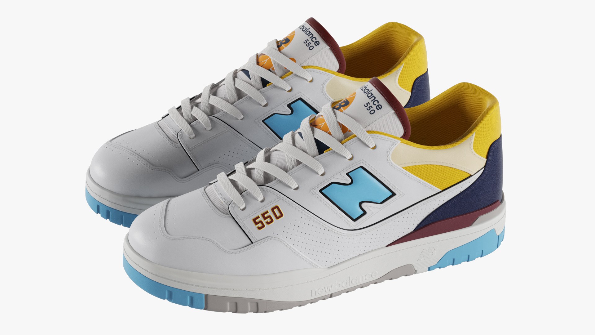 3D New Balance 550 Multicolor 04 Model - TurboSquid 1982345