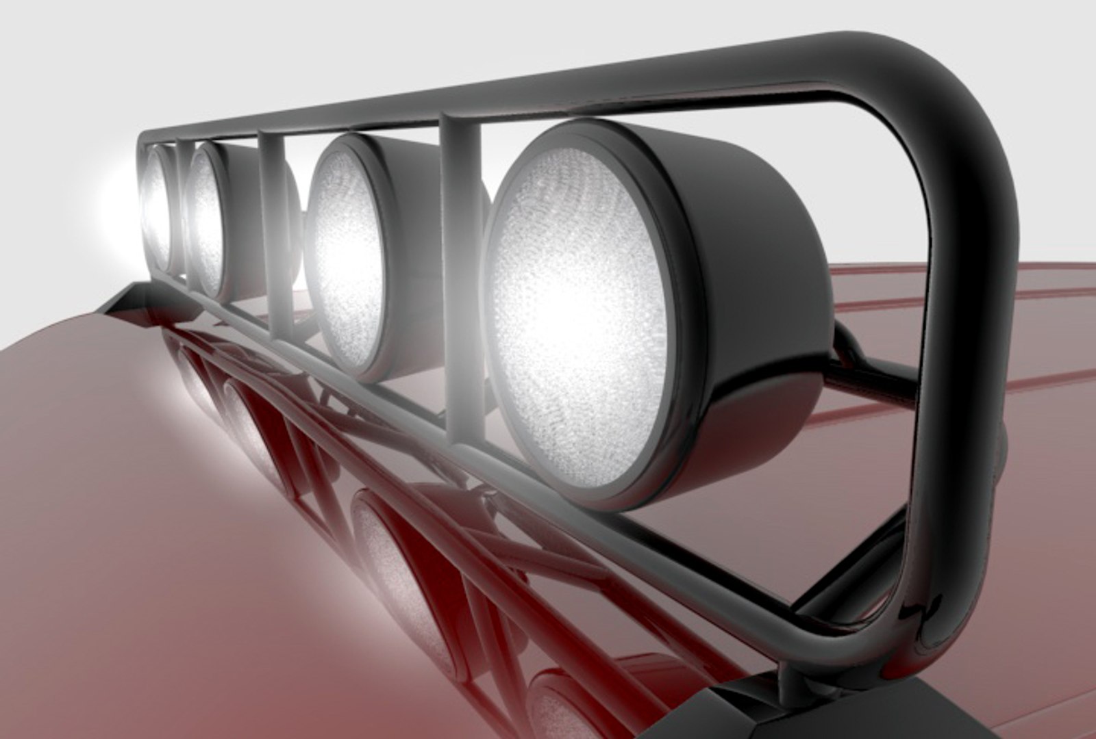 roof truck light rack 3d model
