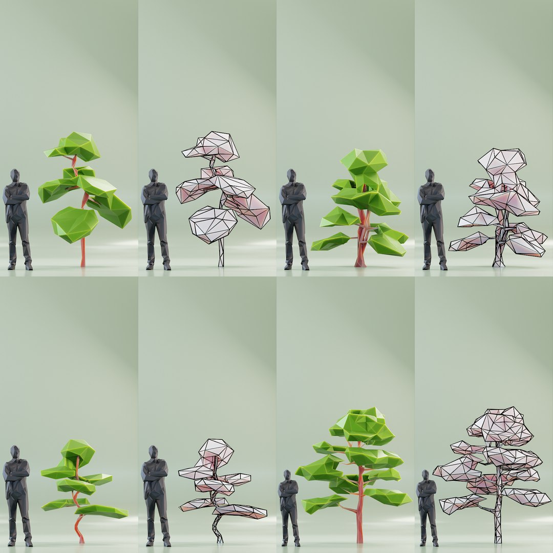 3D PaperTrees Model - TurboSquid 1962389