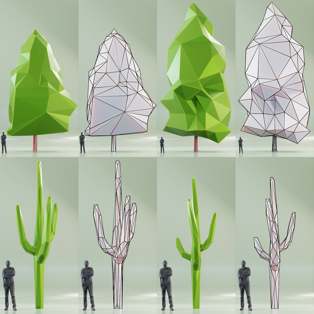 3D PaperTrees Model - TurboSquid 1962389