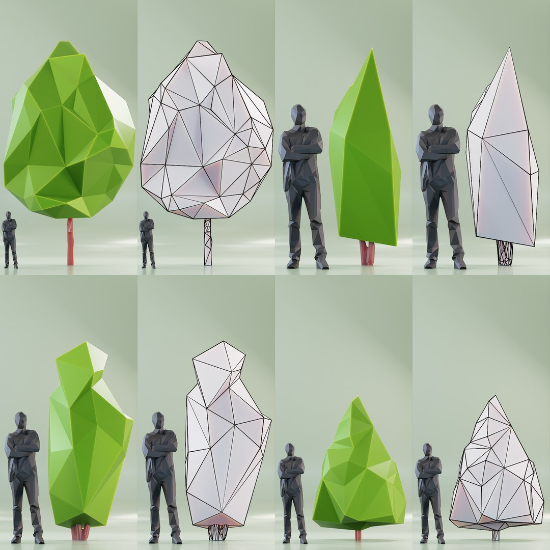 3D PaperTrees Model - TurboSquid 1962389