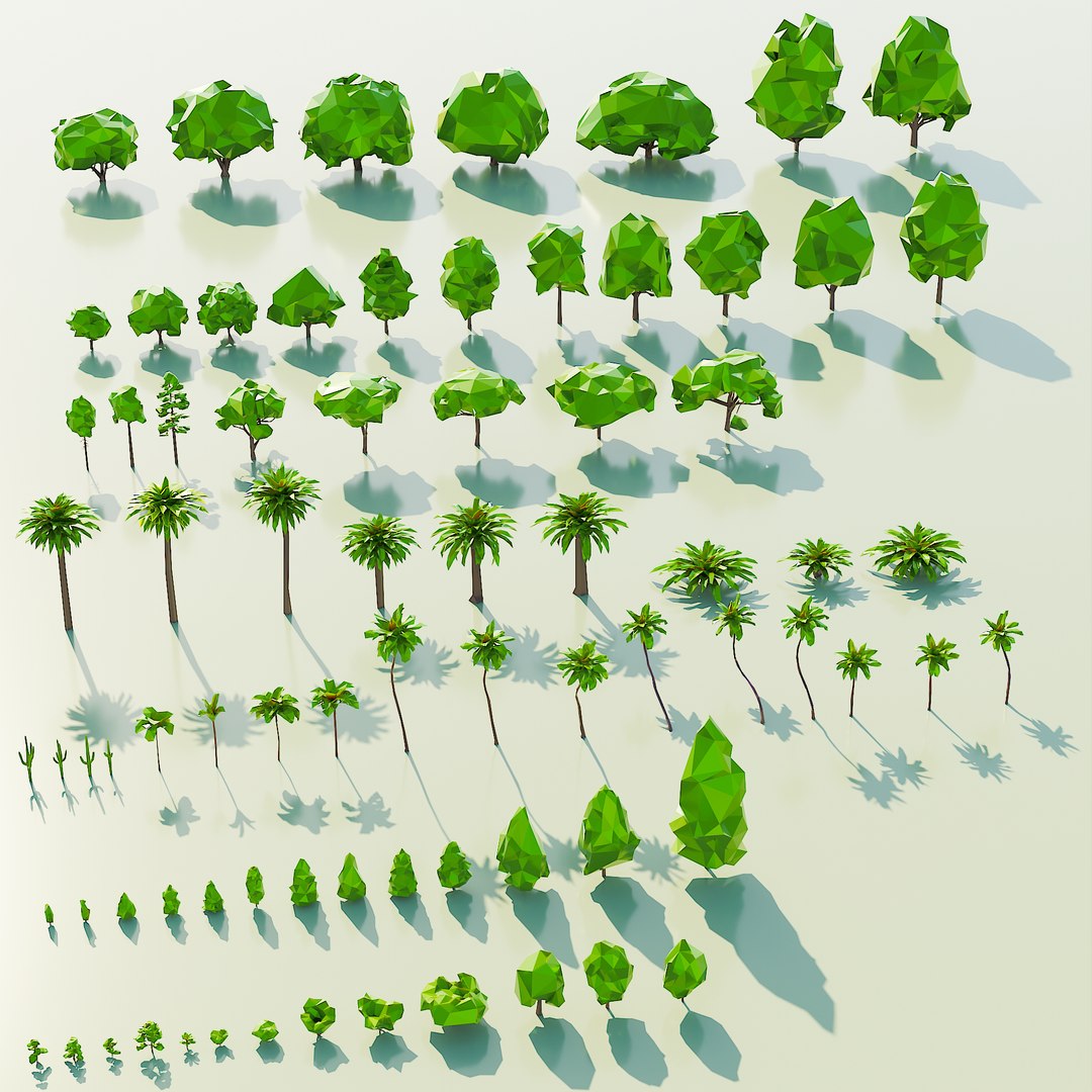 3D PaperTrees Model - TurboSquid 1962389