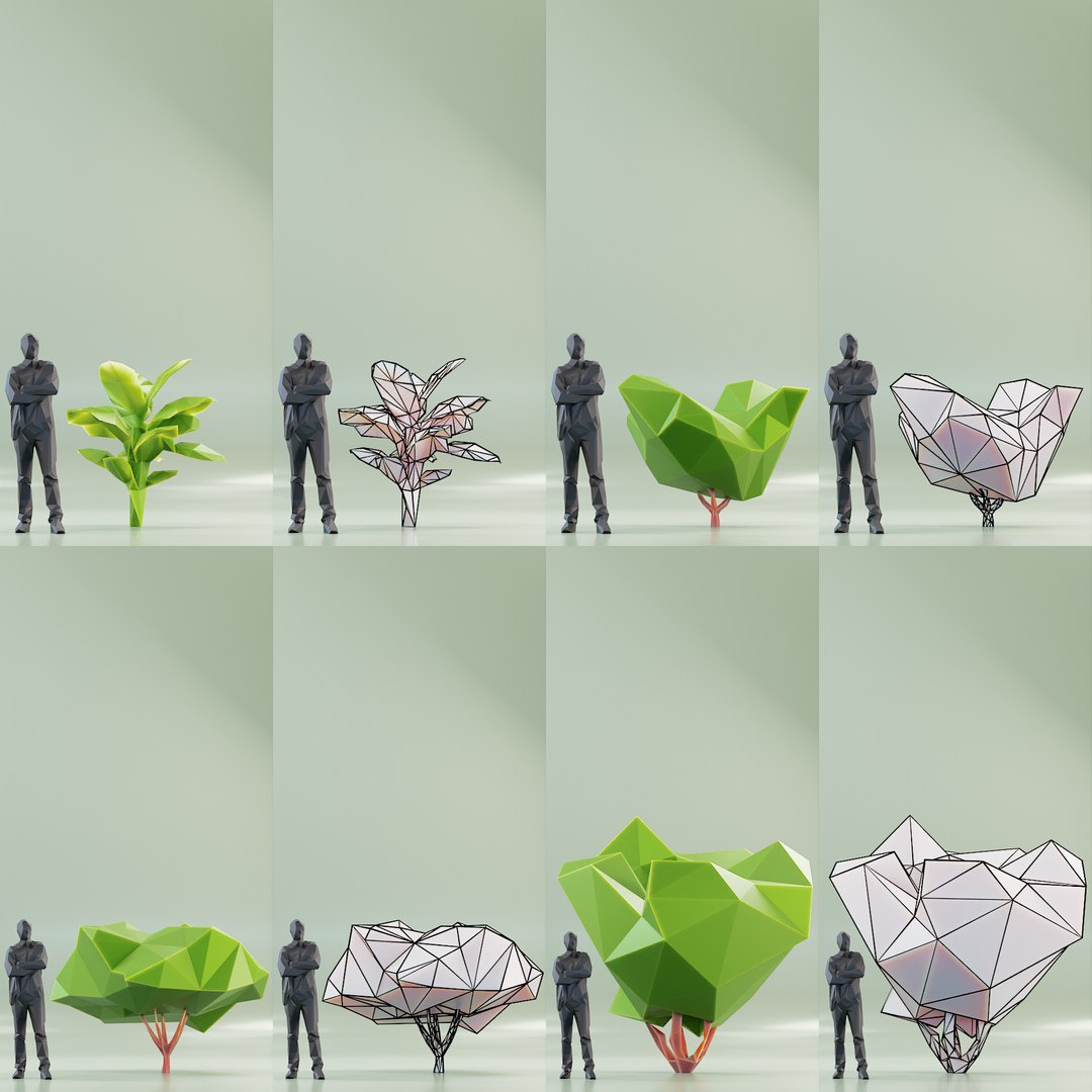 3D PaperTrees Model - TurboSquid 1962389