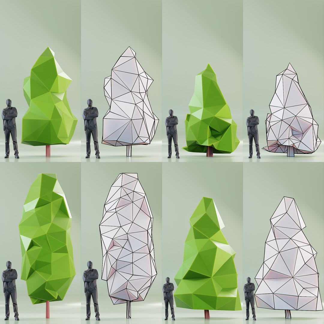 3D PaperTrees Model - TurboSquid 1962389