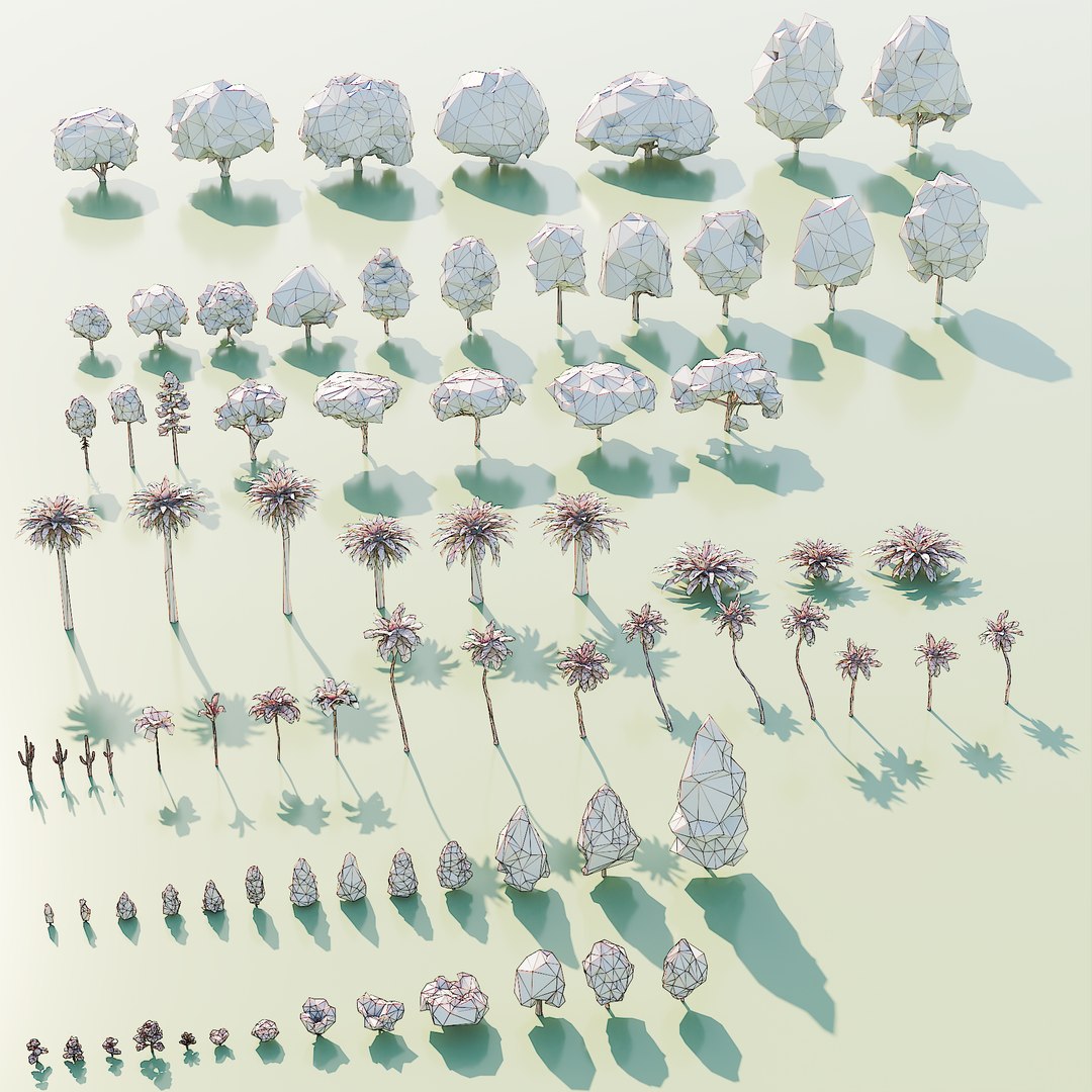 3D PaperTrees Model - TurboSquid 1962389