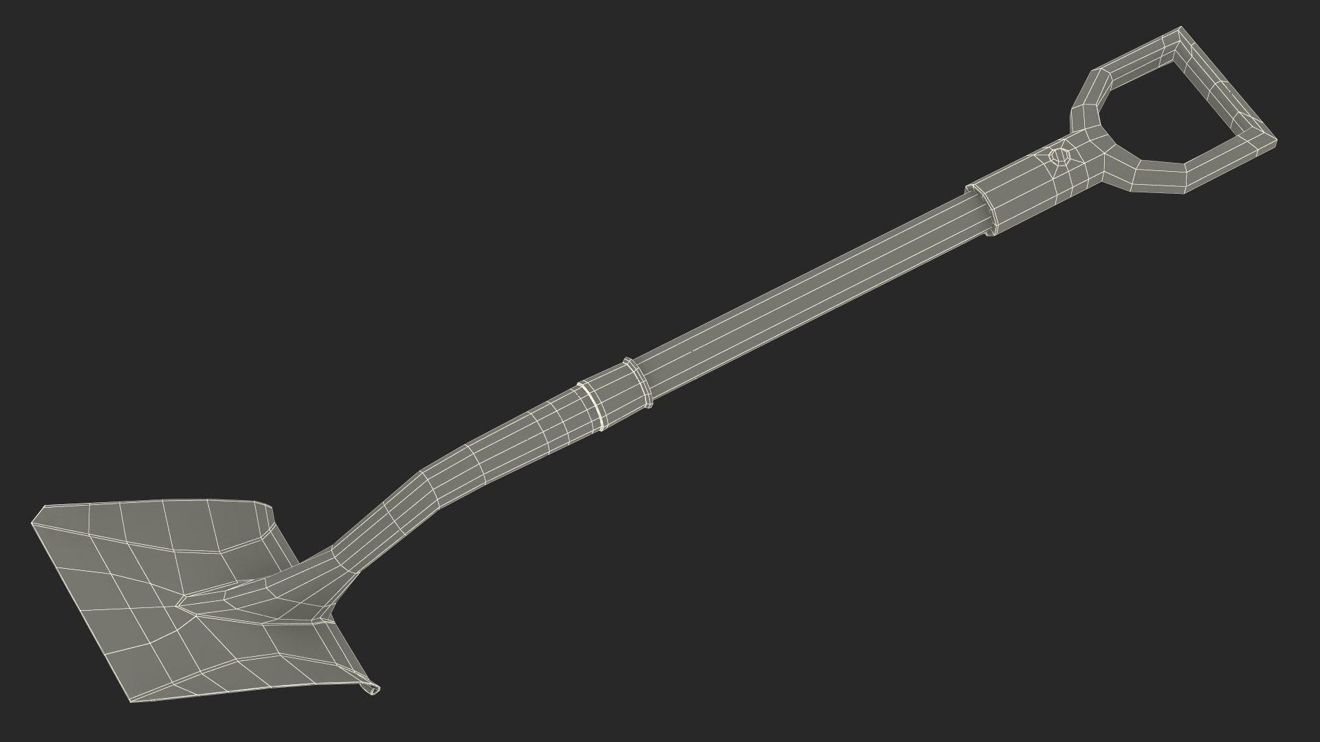 One Wheel Construction Cart Full of Concrete with Shovel model ...