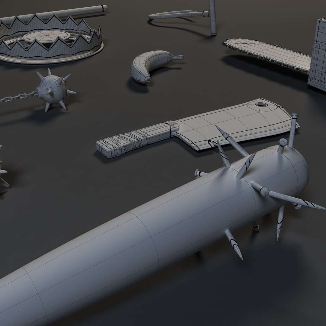 Weapons Pack - Melee 3d Obj