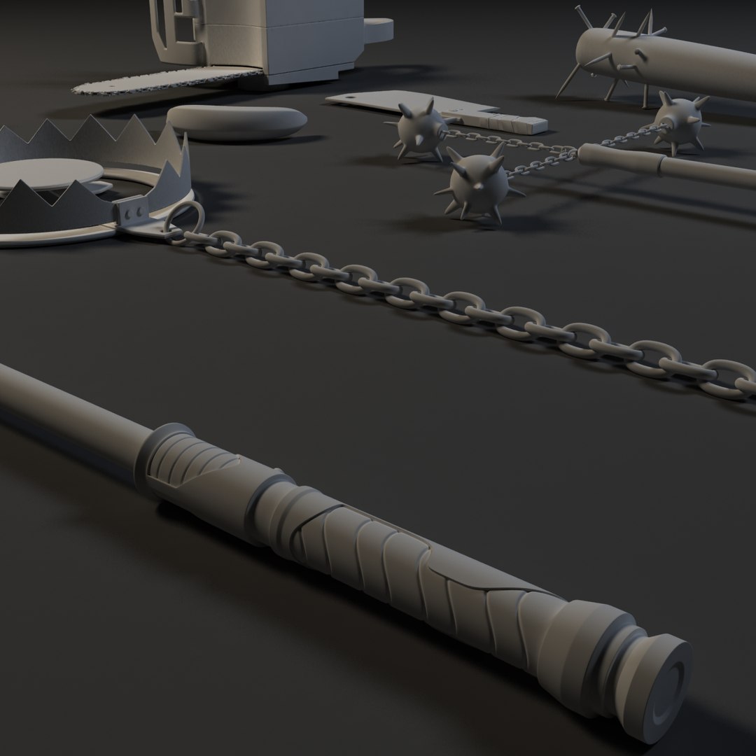Weapons Pack - Melee 3d Obj