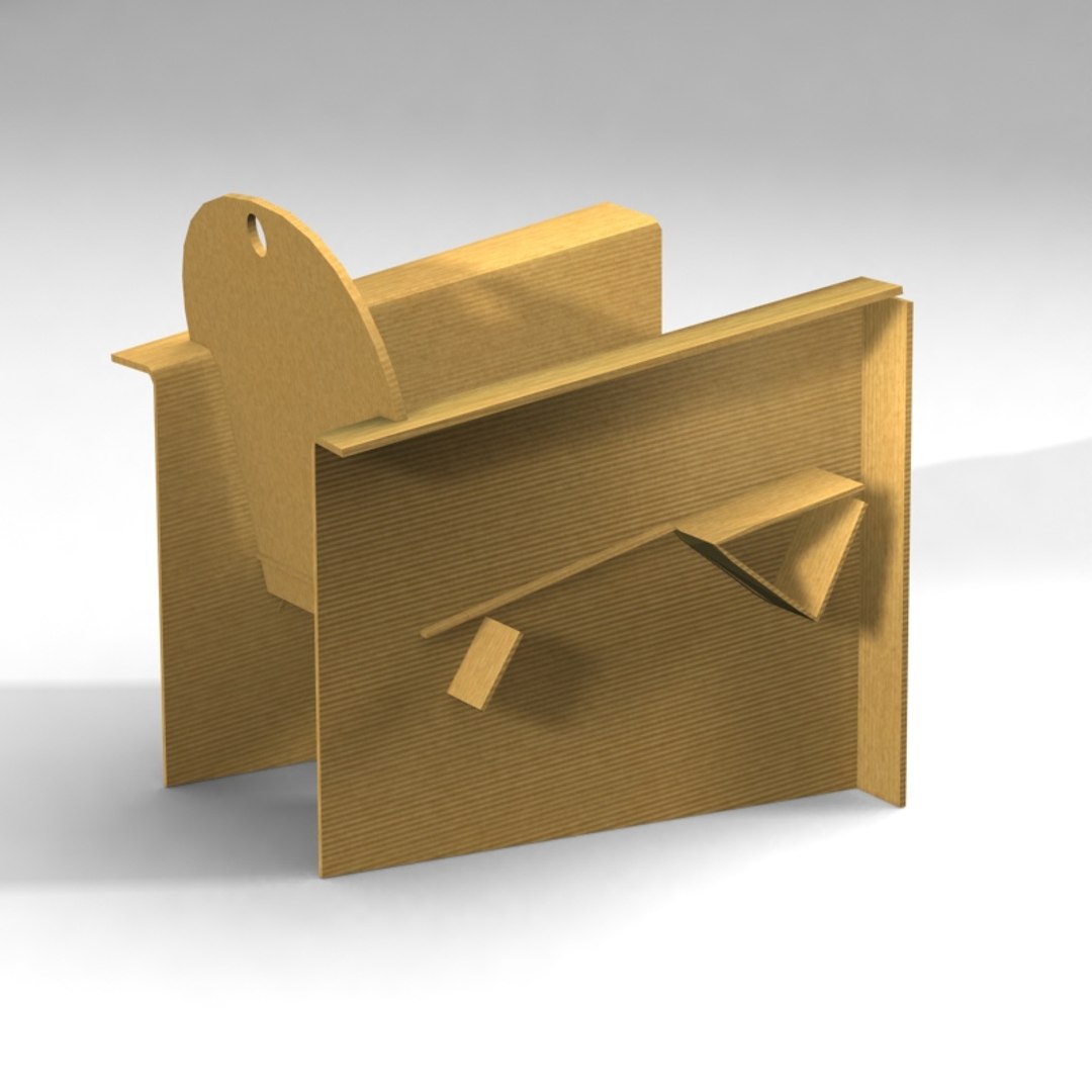 Cardboard Armchair 3d Model
