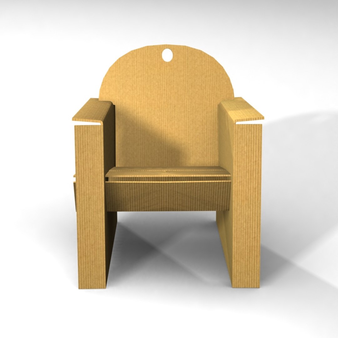 Cardboard Armchair 3d Model