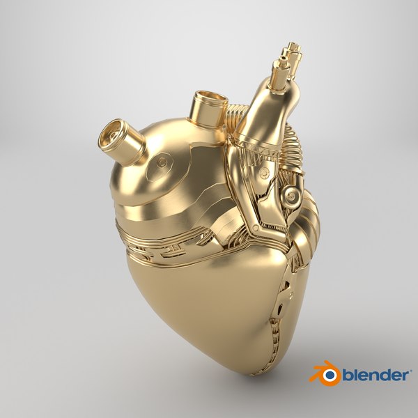 modelo 3d Corazón mecánico dorado - TurboSquid 2197463