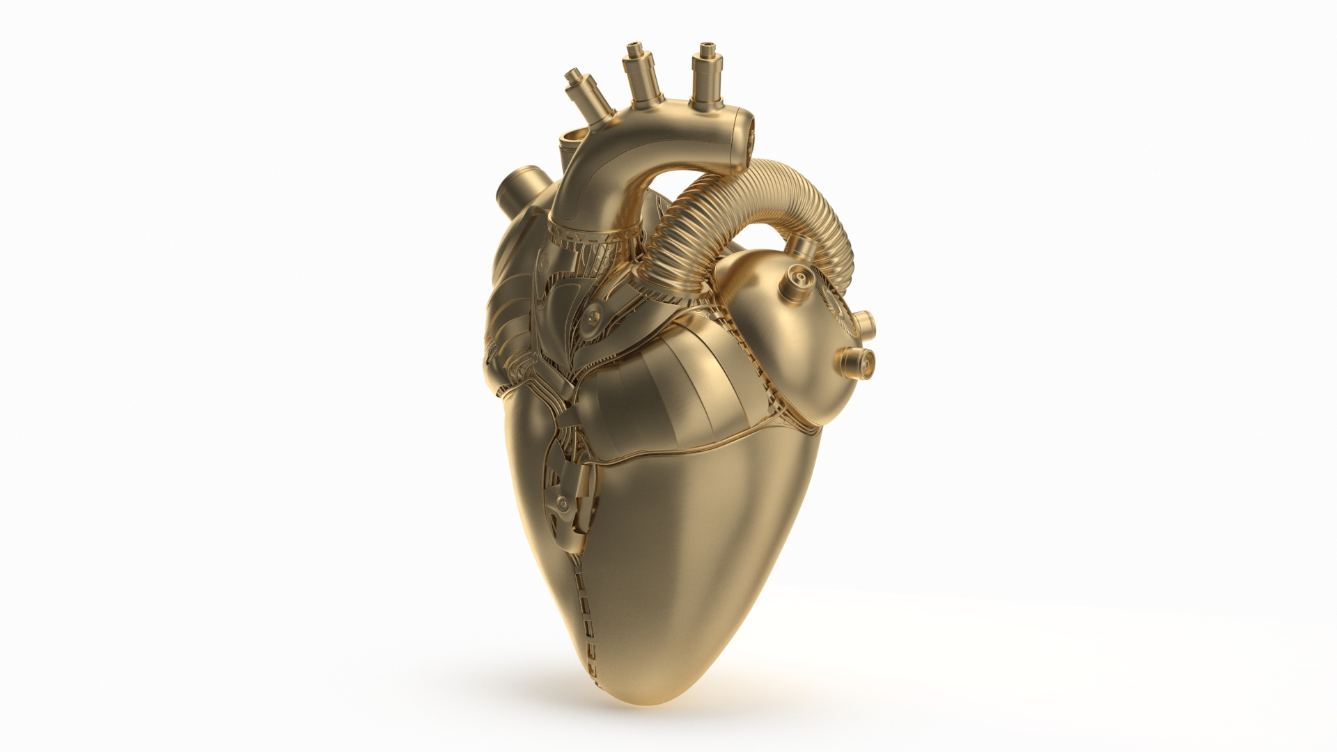 3D Golden Mechanical Heart - TurboSquid 2197463