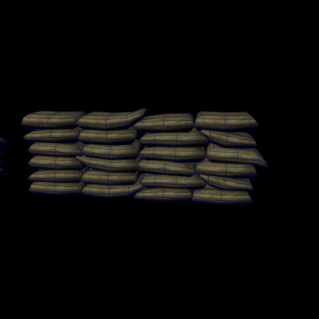 sandbag 3d model
