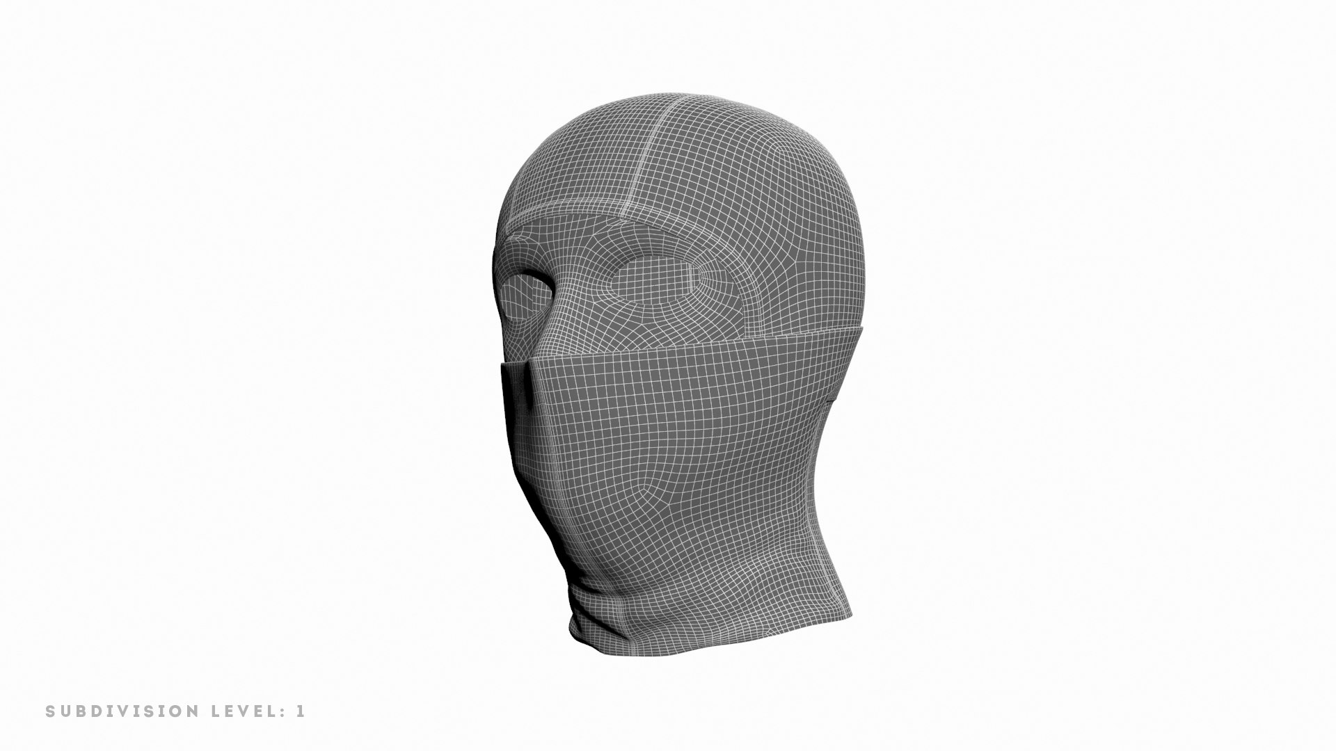 Black balaclava mask 3D model - TurboSquid 1484283
