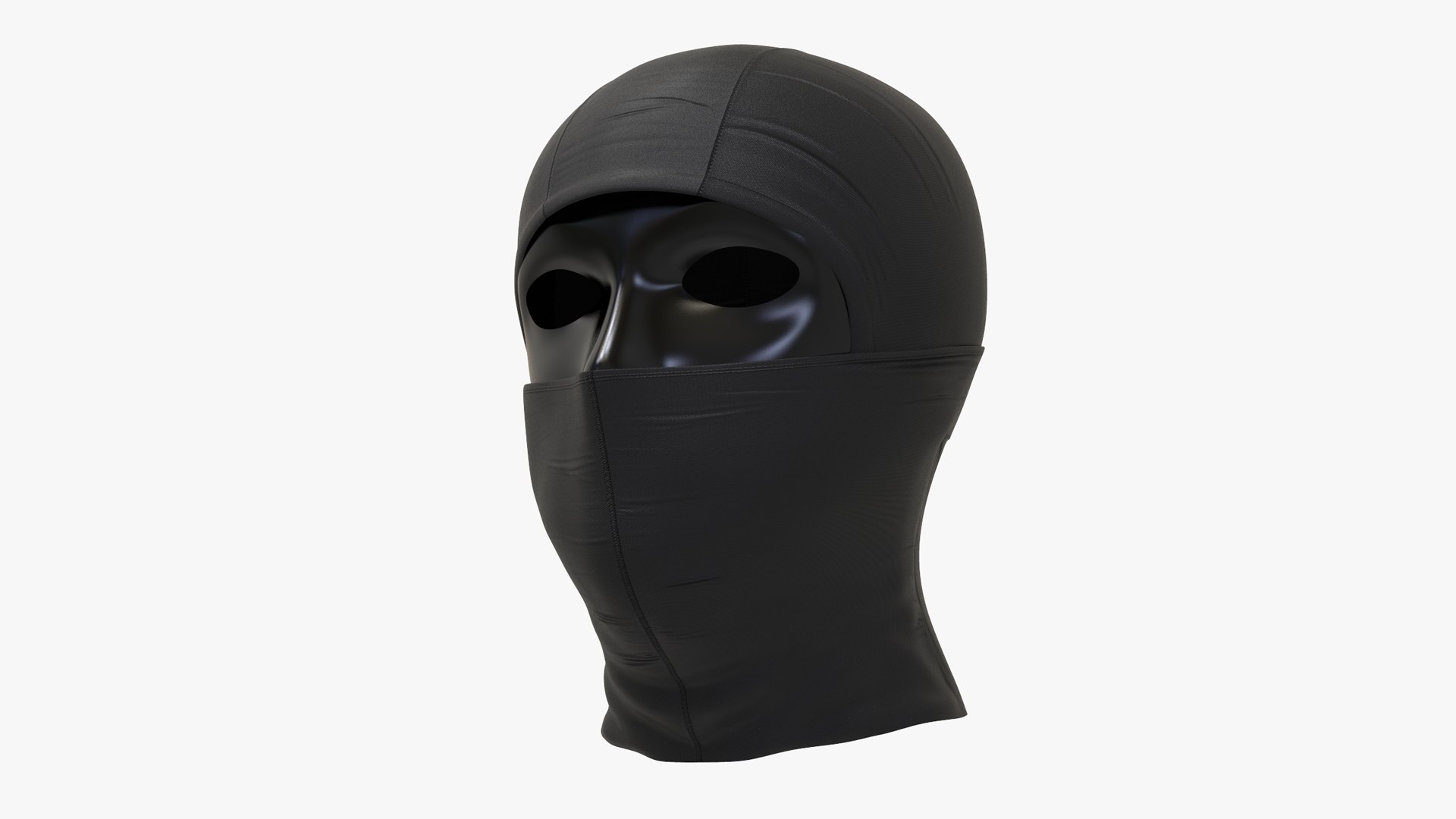 Black balaclava mask 3D model - TurboSquid 1484283