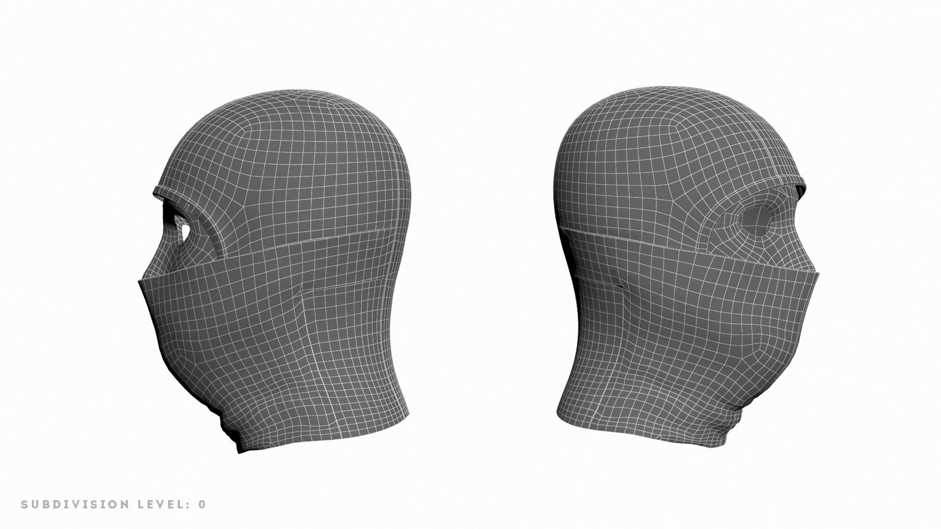 Black balaclava mask 3D model - TurboSquid 1484283