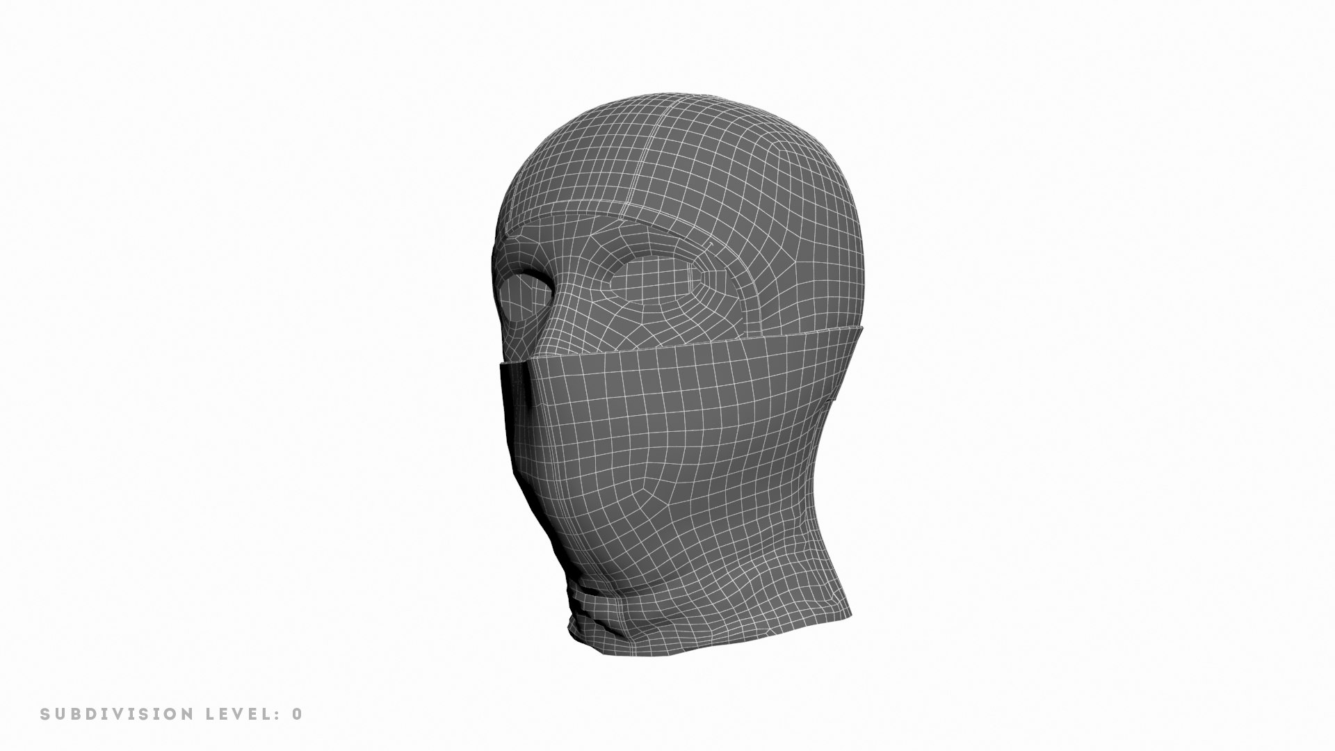 Black balaclava mask 3D model - TurboSquid 1484283