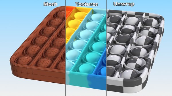 Square Pop It Fidget Toy 3D model - TurboSquid 1778848