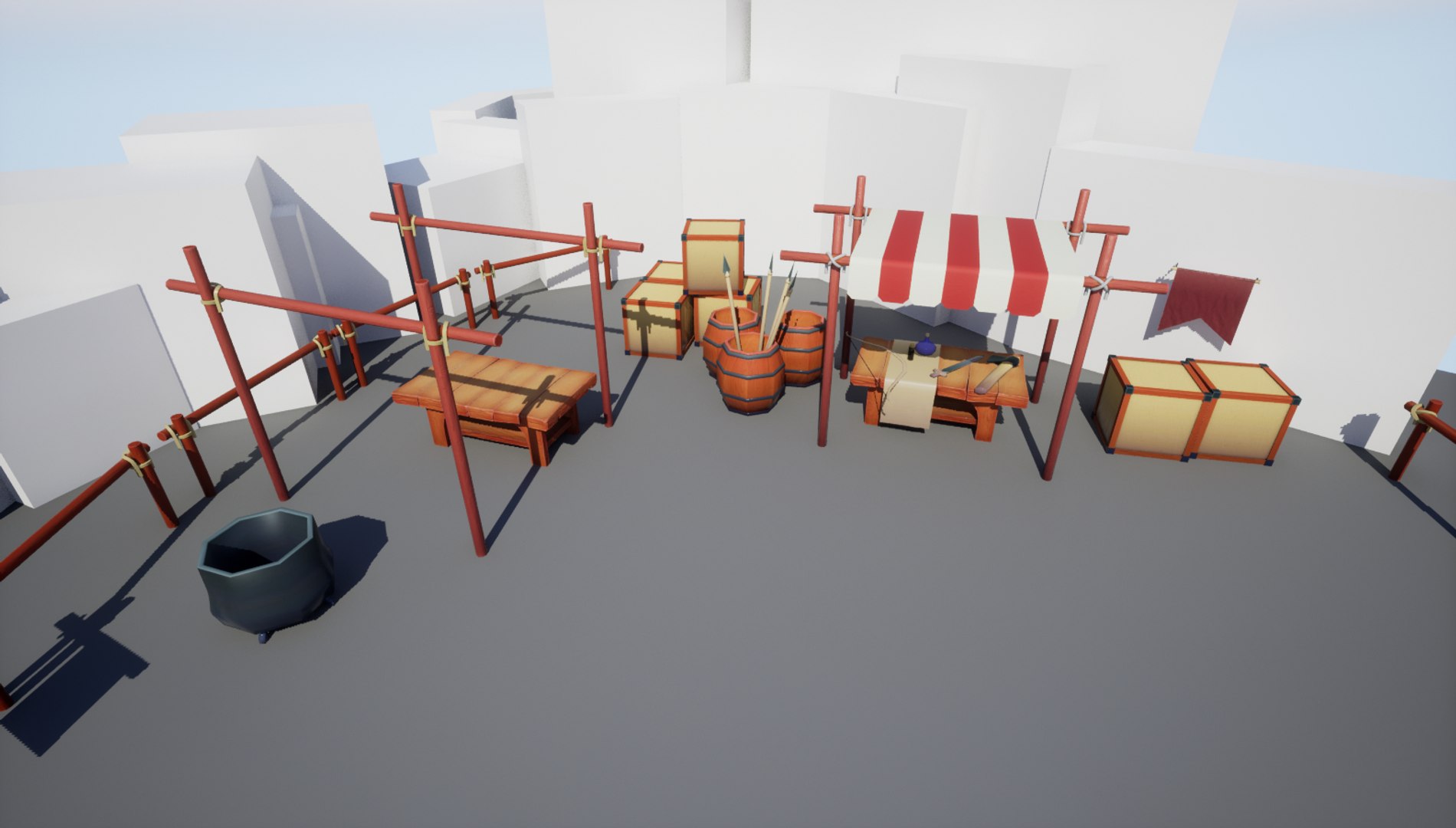 3D Medieval Merchant Lowpoly Textured Pack - TurboSquid 1817511