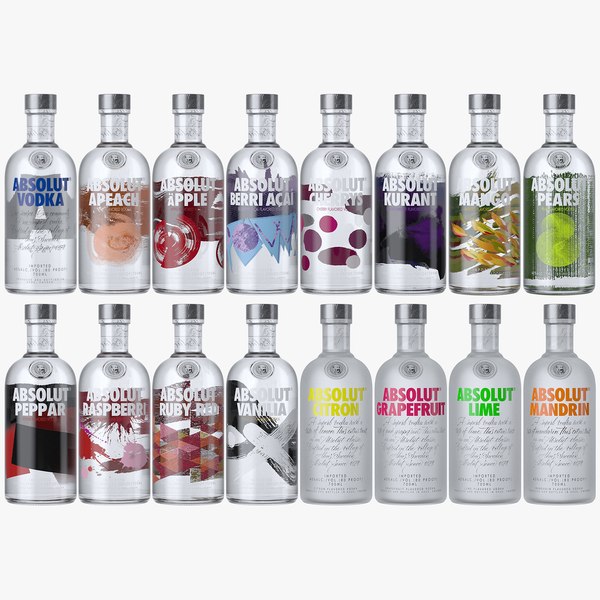 3d model absolut vodka